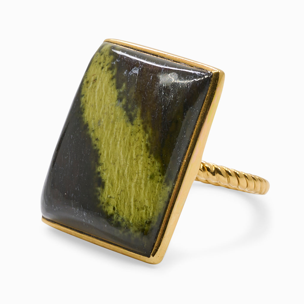 African Serpentine ring | Made In Earth US